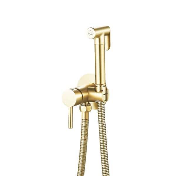 Wall Bidet Mixer Shower Set Square Hot and Cold Bidet Tap with Shattaf ...